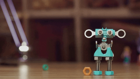 Robot Kick GIF by TheOffbits - Find & Share on GIPHY