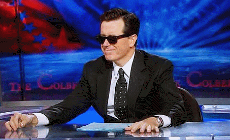 Questions Funny Gif Stephen Colbert