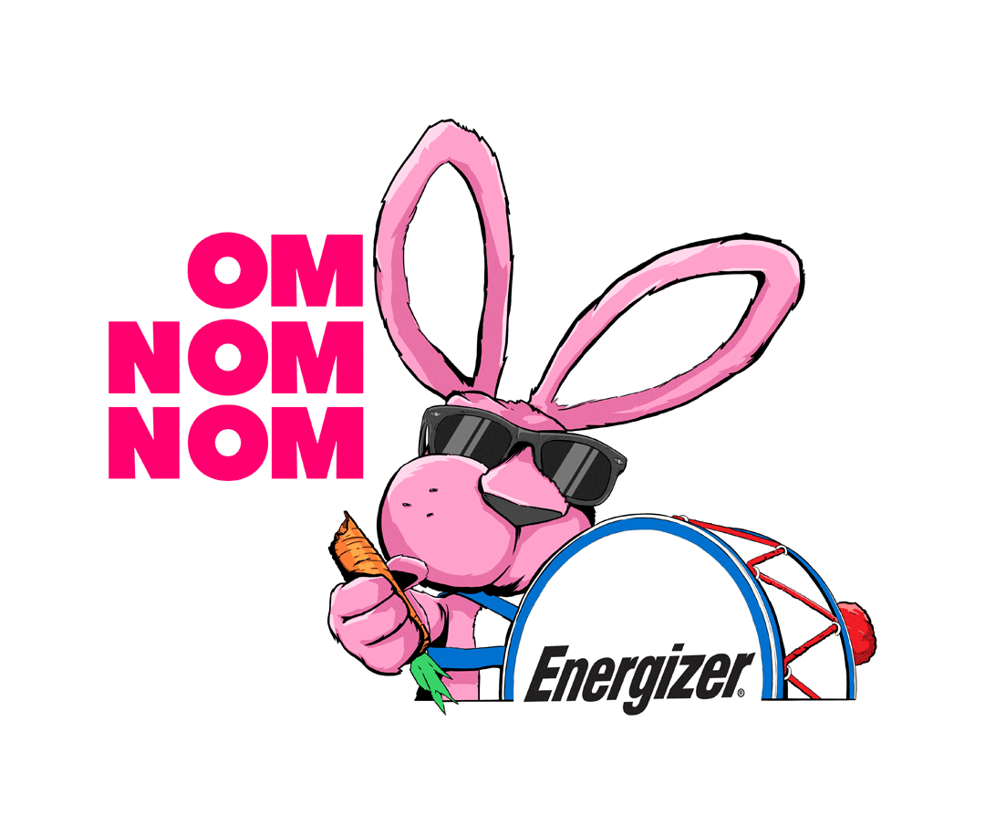 Om Nom Nom Eating Sticker By Energizer Bunny For Ios And Android Giphy