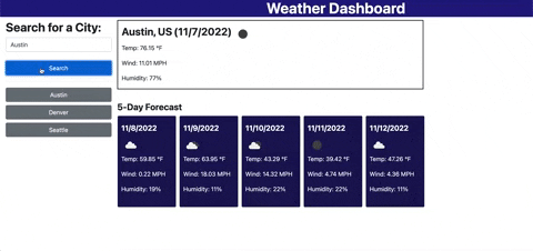 GitHub - mariea1022/weather-dashboard: Challenge 6: Server-Side APIs: Weather Dashboard