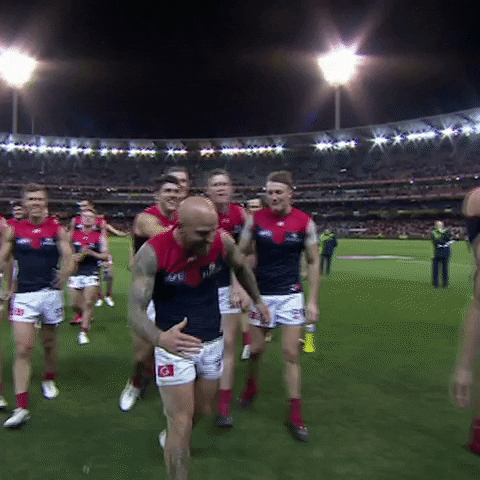 Melbourne Football Club Hug GIF by Melbournefc - Find & Share on GIPHY