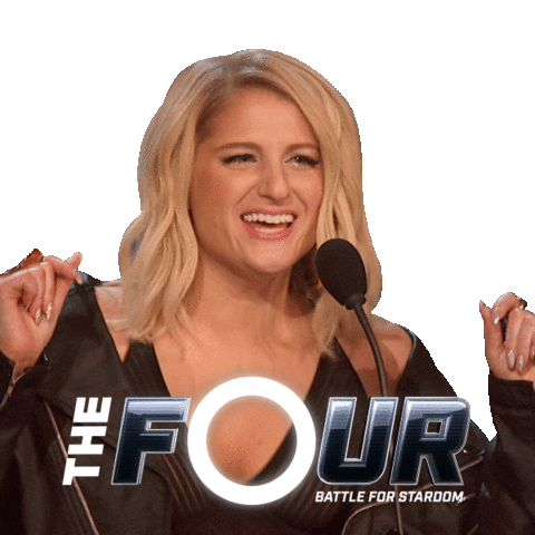 Happy Meghan Trainor Sticker by The Four for iOS & Android | GIPHY