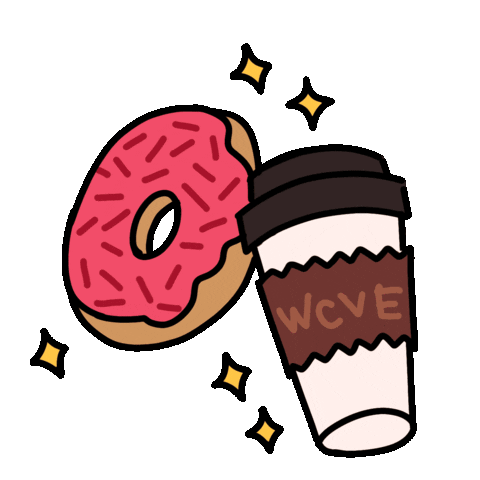 Coffee Donut Sticker by WCVE for iOS & Android | GIPHY