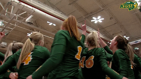 Volleyball Huddle GIF by NDSU Athletics - Find & Share on GIPHY