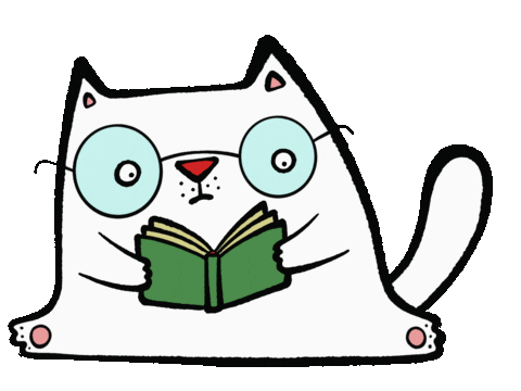 Cat Read Sticker for iOS & Android | GIPHY