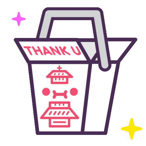 Chinese Food Thank You Sticker by 100% Soft for iOS & Android | GIPHY