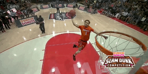 College Basketball Dunkin Donuts Dunk Contest GIF by Dunkin’ Donuts ...