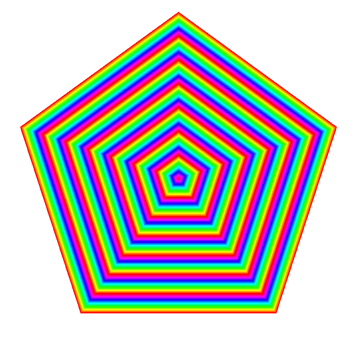 Rainbow Pentagon Sticker for iOS & Android | GIPHY