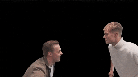 Chest Bump GIF by Popma Productions - Find & Share on GIPHY