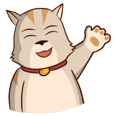 Cat Hello Sticker by Henry Fernando Naven for iOS & Android | GIPHY