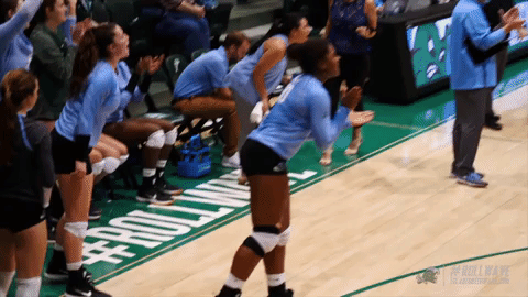 Athletics Volleyball GIF by GreenWave - Find & Share on GIPHY