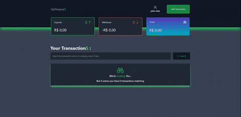 GitHub - KaioMarxDEV/gofinanceWeb: Projeto Web que consome API de gestão financeira gofinance ...
