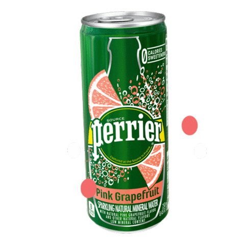 Pink Grapefruit Drinking Sticker by PerrierUSA for iOS & Android | GIPHY