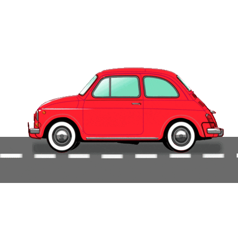 Driving On The Road Sticker by Hilbrand Bos Illustrator for iOS ...