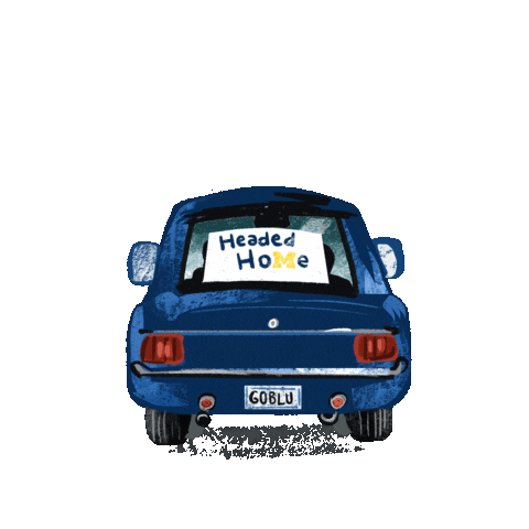 Road Trip Car Sticker by University of Michigan for iOS & Android | GIPHY