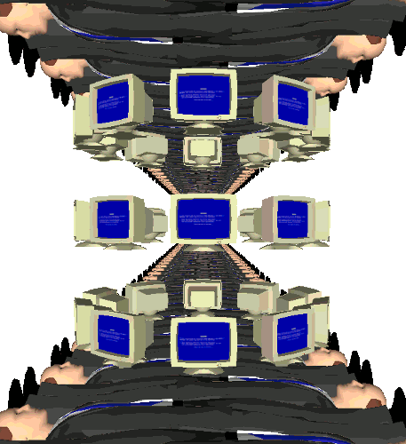 Blue Screen Spinning Sticker by badblueprints for iOS & Android | GIPHY