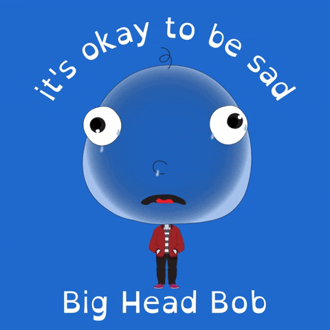 Sad Big Head GIF by BigHeadBob.com - Find & Share on GIPHY