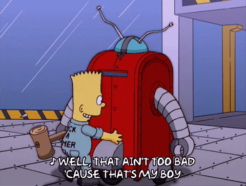 Bart Simpson Robot GIF - Find & Share on GIPHY