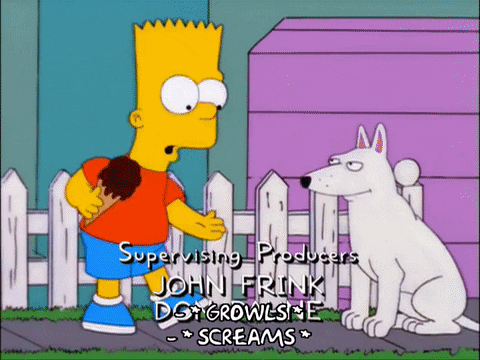 Scared Bart Simpson GIF - Find & Share on GIPHY