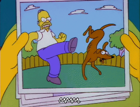 Kicking Season 3 GIF by The Simpsons - Find & Share on GIPHY