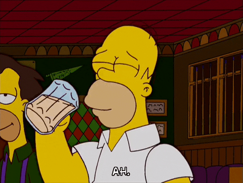 Homer Simpson Drinking GIF - Find & Share on GIPHY