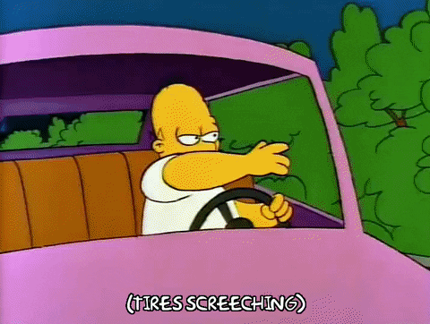 Driving Homer Simpson GIF - Find & Share on GIPHY