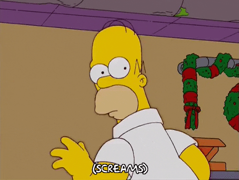 Scared Homer Simpson GIF - Find & Share on GIPHY