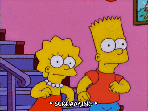 Scared Bart Simpson GIF - Find & Share on GIPHY