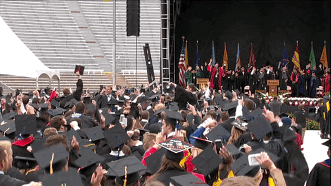 Jump Around Graduation GIF by uwmadison - Find & Share on GIPHY