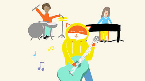 Rock Band GIF by Poncho - Find & Share on GIPHY