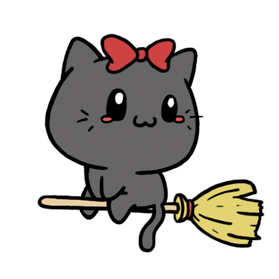 Flying Black Cat Sticker By Aminal Sticker for iOS & Android | GIPHY