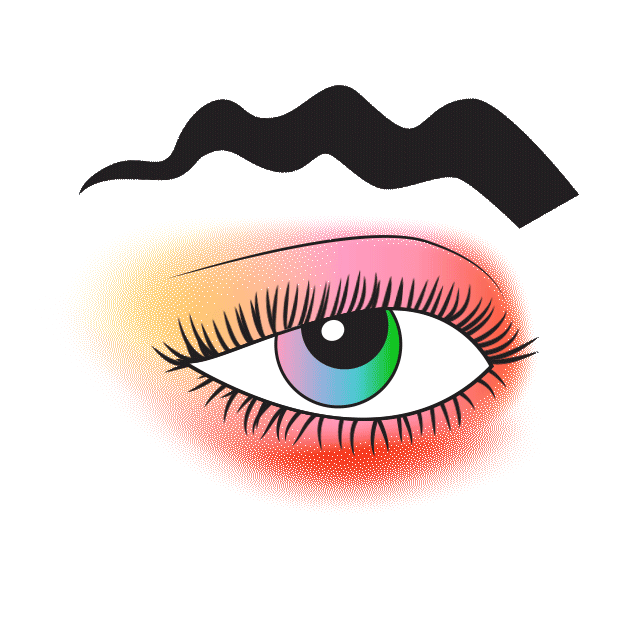 Makeup Eye Sticker by Nicole Ginelli for iOS & Android | GIPHY