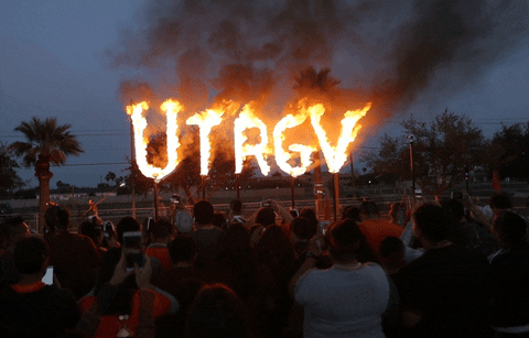 Utrgv Burning Letters GIF by The University of Texas Rio Grande Valley ...