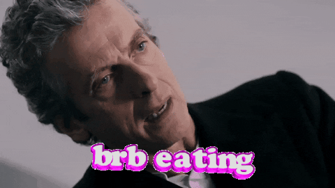 Brb Eating GIF - Find & Share on GIPHY