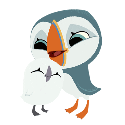 Happy Snuggle GIF by Puffin Rock - Find & Share on GIPHY