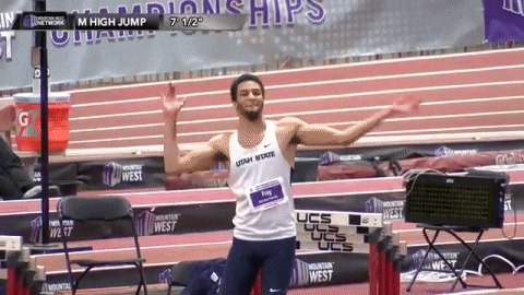 Track And Field Celebration GIF by USUAthletics - Find & Share on GIPHY