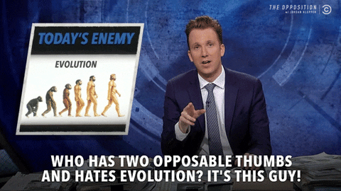 Evolution GIF by The Opposition w/ Jordan Klepper - Find & Share on GIPHY