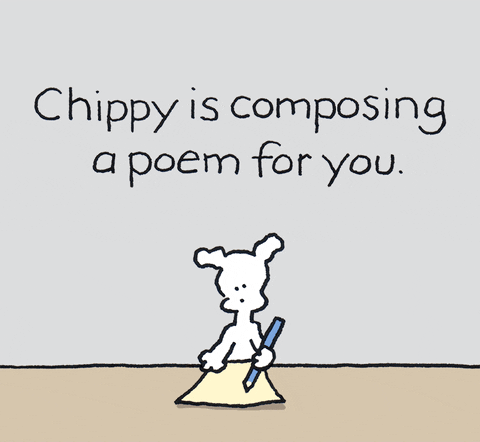 I Love You Poetry GIF by Chippy the dog - Find & Share on GIPHY