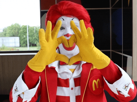 Ronald Mcdonald Love GIF by McDonald's CZ/SK - Find & Share on GIPHY
