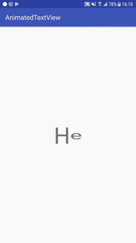 GitHub - ksughosh/AnimatedTextView: Android textview modified to animate each letter