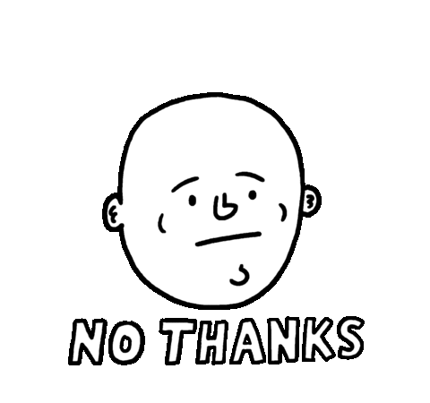 No Thanks Sticker by Lukey McGarry for iOS & Android | GIPHY