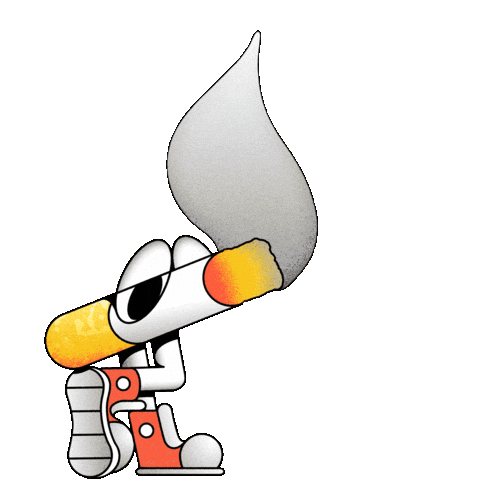 Cigarette Smoking Sticker by Jimmy Simpson for iOS & Android | GIPHY