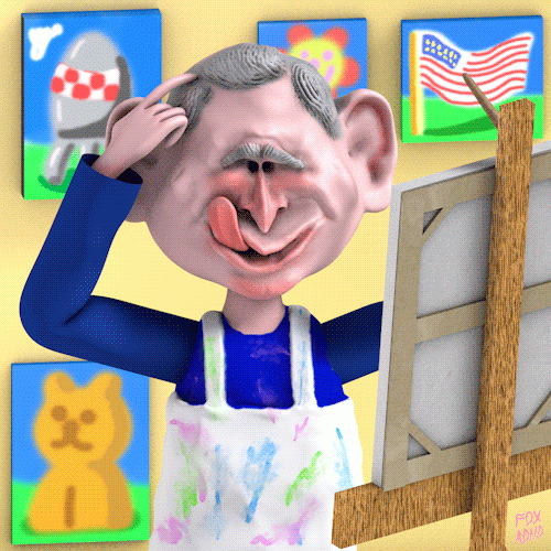 George W Bush Art GIF by Animation Domination High-Def - Find & Share ...