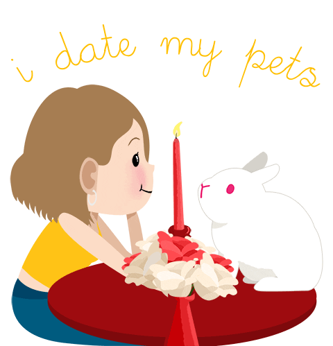 Date Night Love Sticker by rabbitomart for iOS & Android | GIPHY
