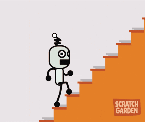 Robot Stairs GIF by Scratch Garden - Find & Share on GIPHY