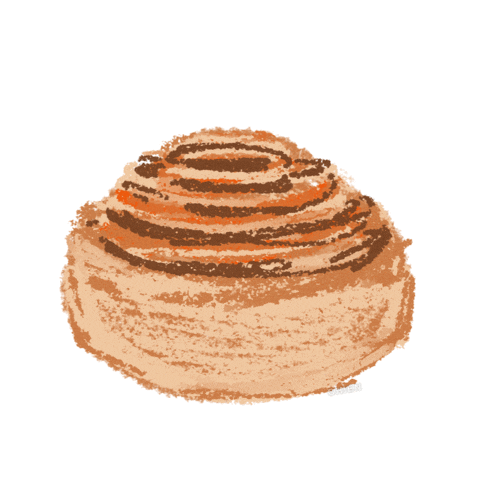 Cinnamon Roll Dessert Sticker for iOS & Android | GIPHY